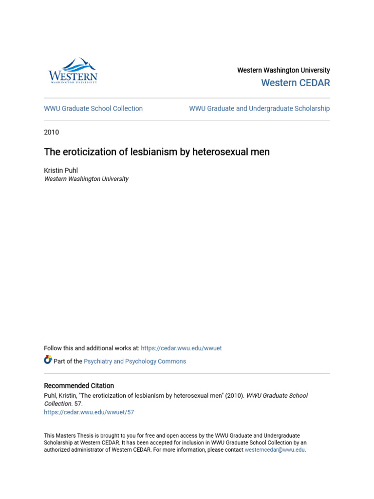 The Eroticization of Lesbianism by Heterosexual Men | PDF