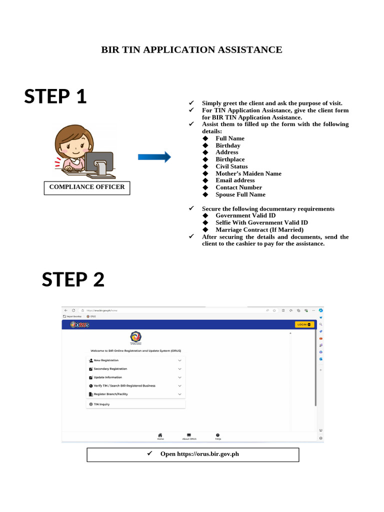 Bir Tin Application Assistance | PDF