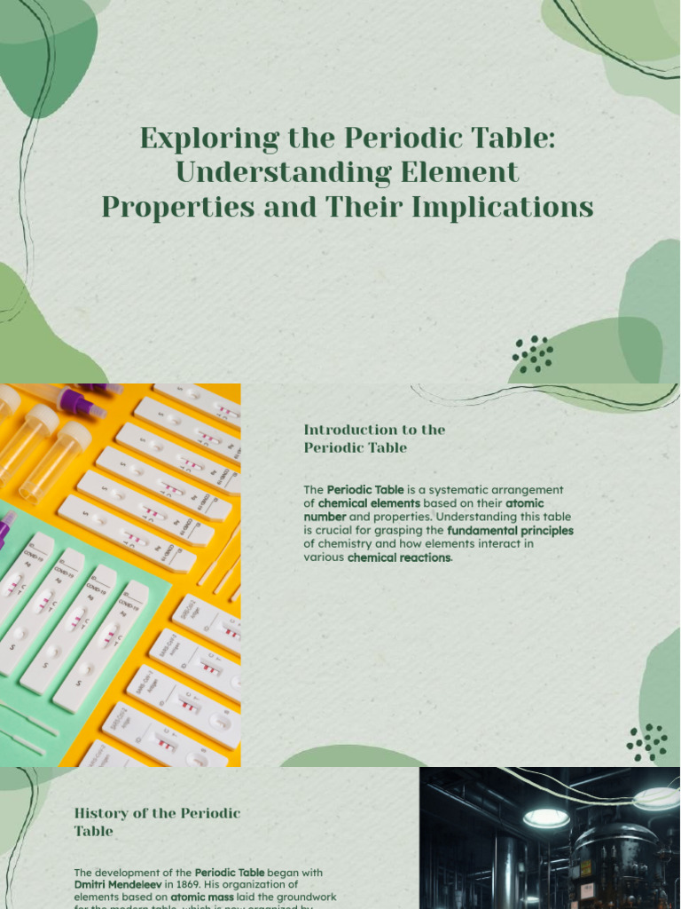 Slidesgo Exploring The Periodic Table Understanding Element Properties ...