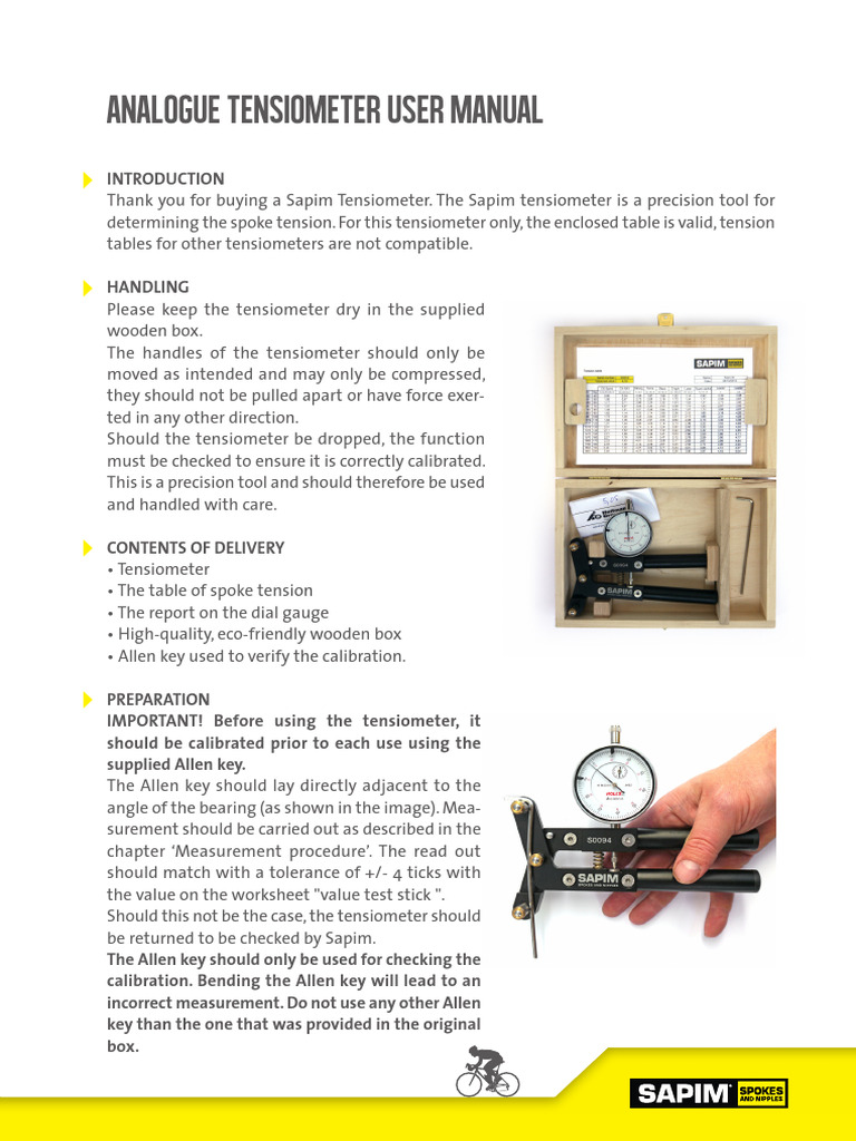 Sapim Tensiometer English | PDF | Screw | Calibration