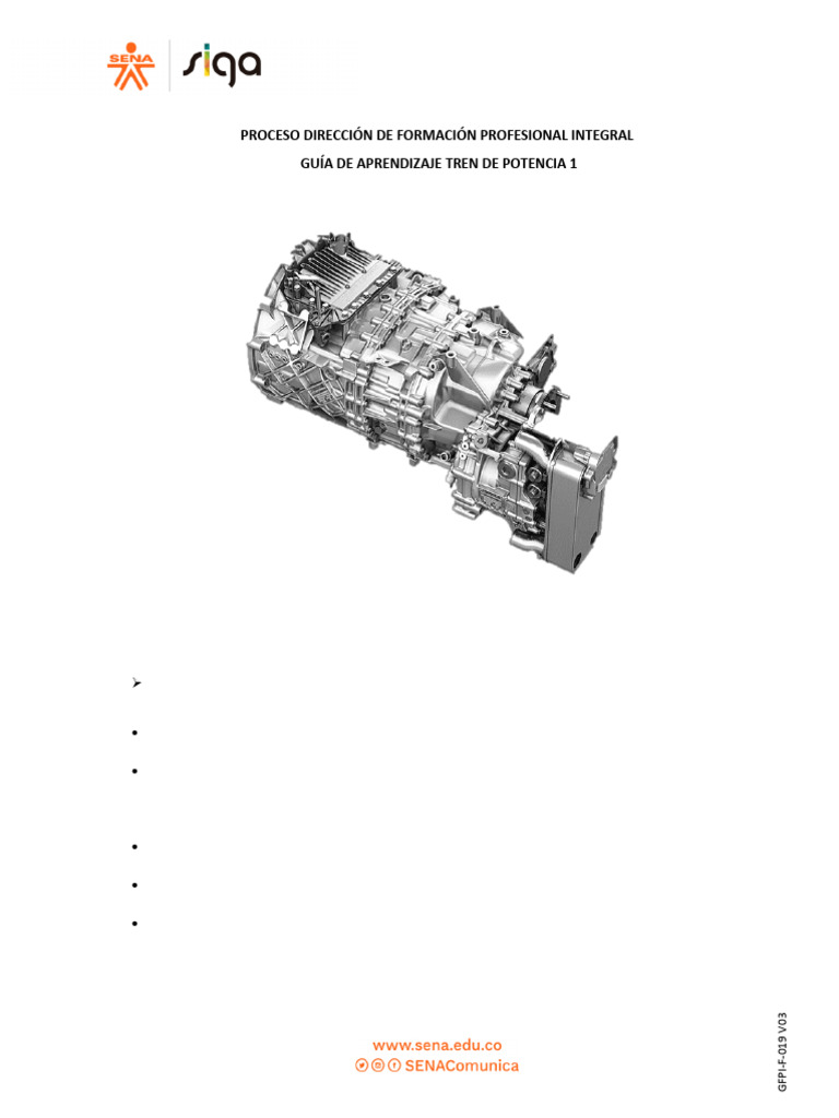 Guía de Aprendizaje Tren de Potencia 1 | PDF