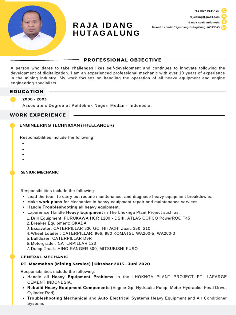 CV Raja Idang Hutagalung | PDF