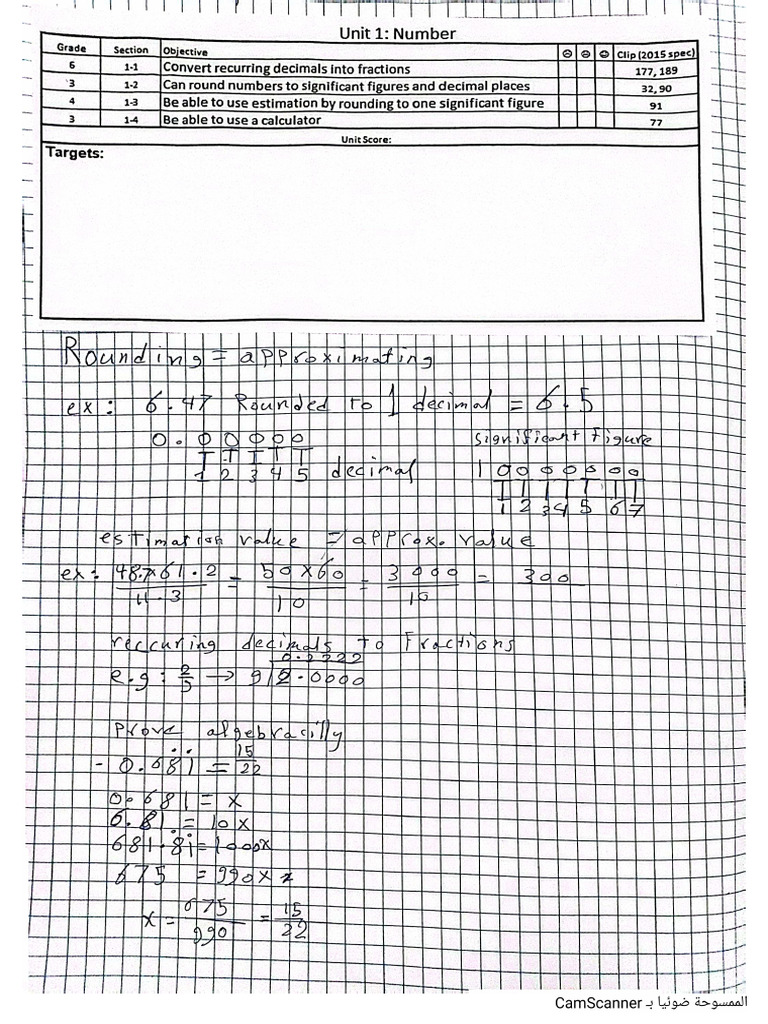 Math Revision AW2 | PDF