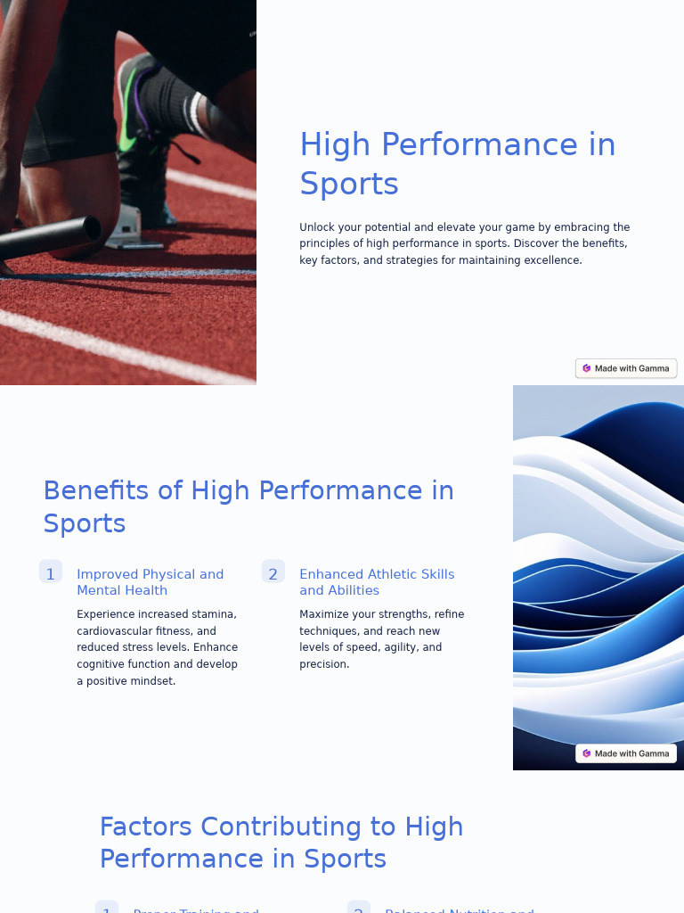 High Performance in Sports | PDF