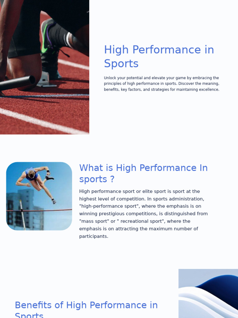 High Performance in Sports | PDF