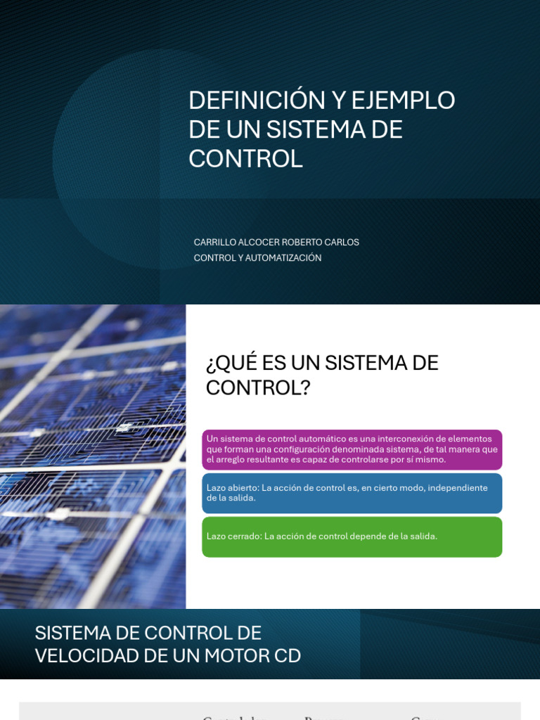 Definición y Ejemplo de Un Sistema de Control | PDF