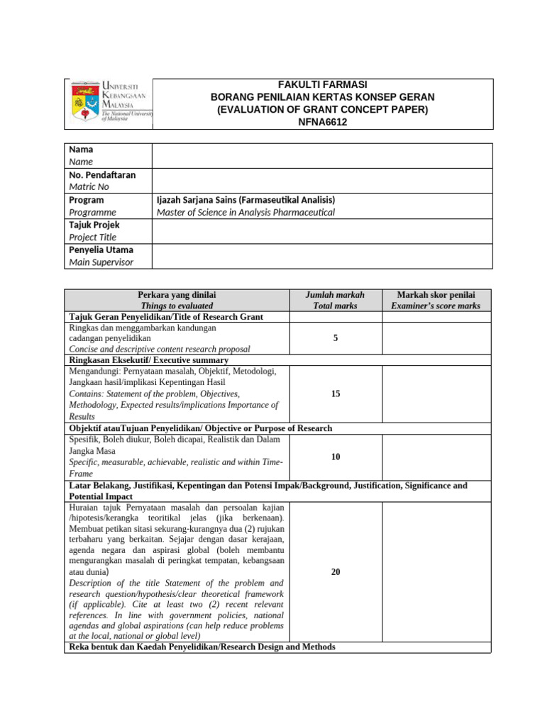 Rubric For Stds Evaluation Report Marks | PDF