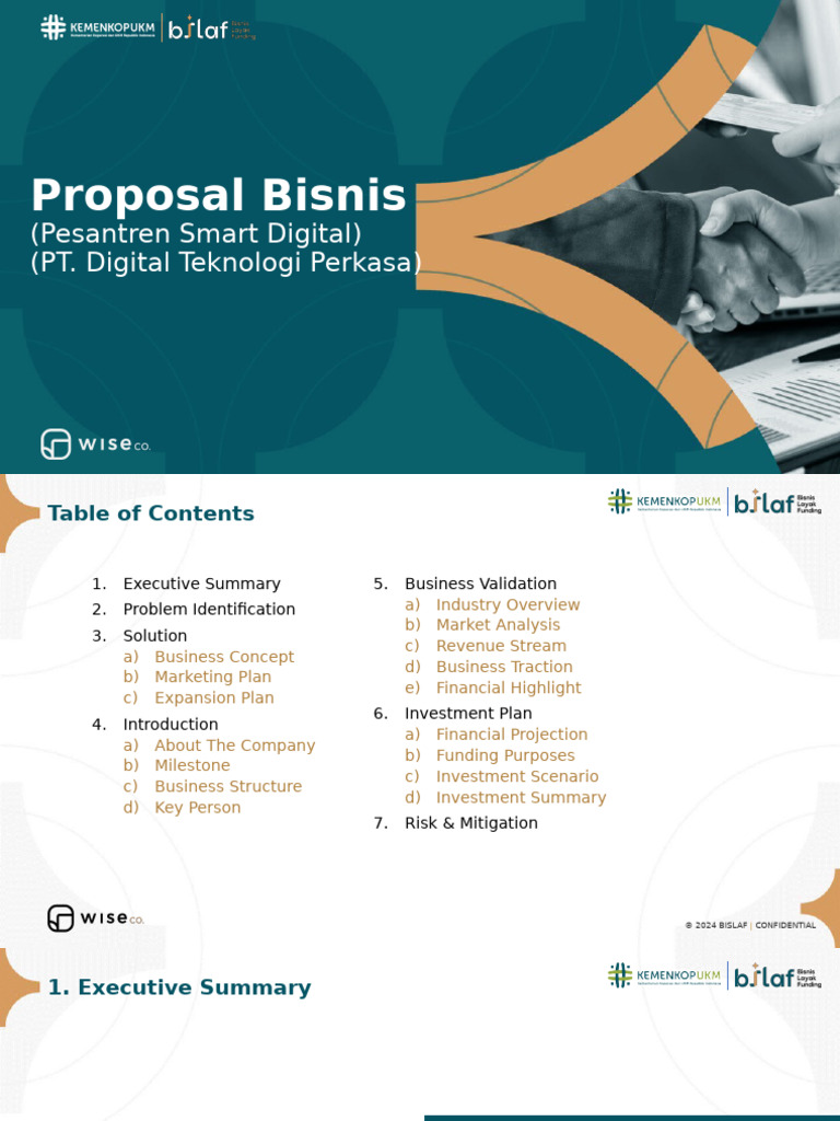 BISLAF - Template Proposal Bisnis | PDF