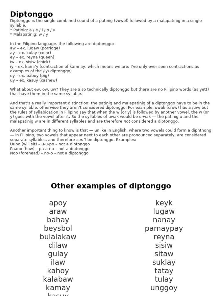 Diptonggo | PDF