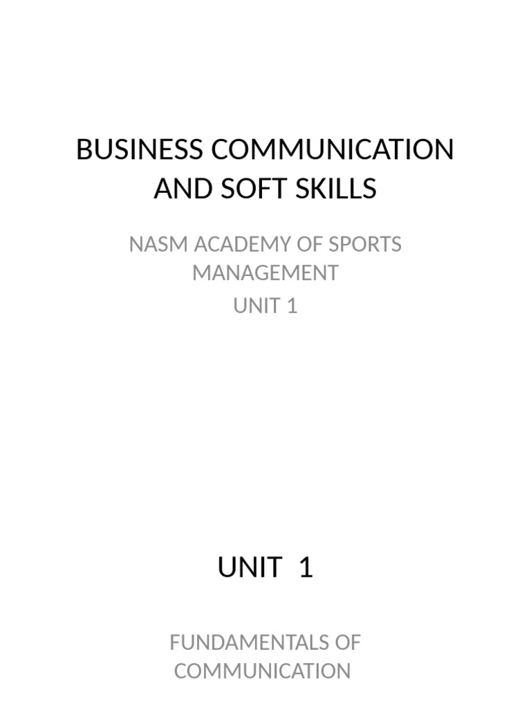 Business Communication Notes | PDF