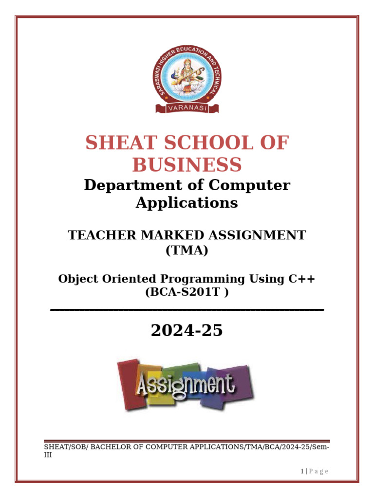 Oops Tma | PDF | C++ | Computers