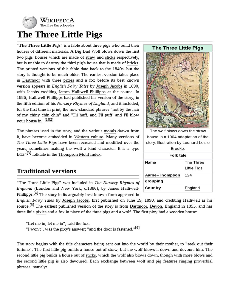 The Three Little Pigs | PDF