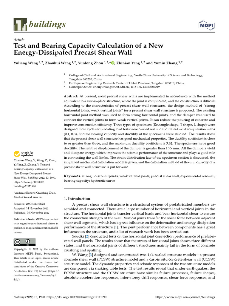Test and Bearing Capacity Calculation of A New Ene | PDF