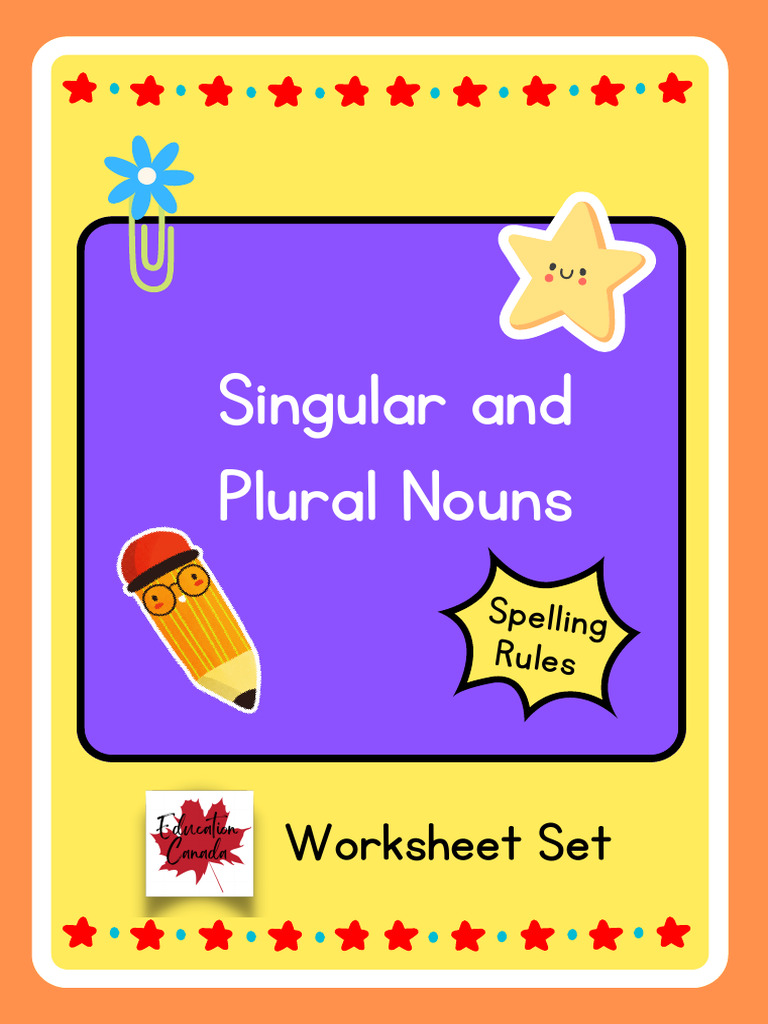 Singular and Plural Nouns: Worksheet Set | PDF