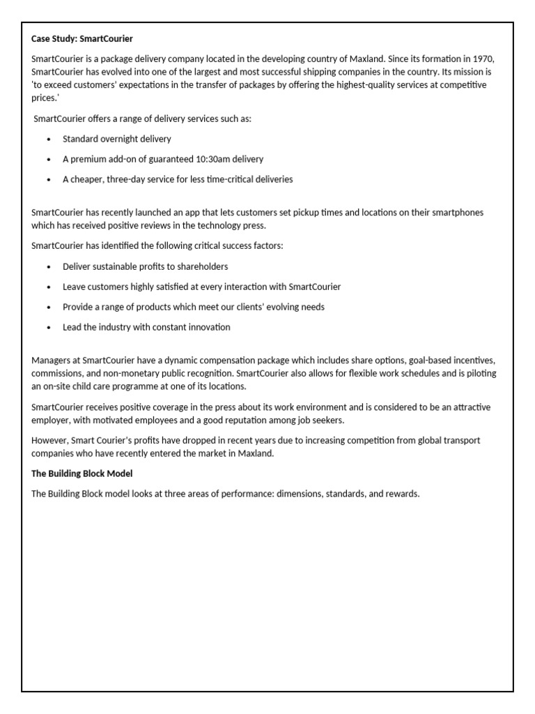 Case Study. KPI Building Block | PDF | Innovation | Motivation