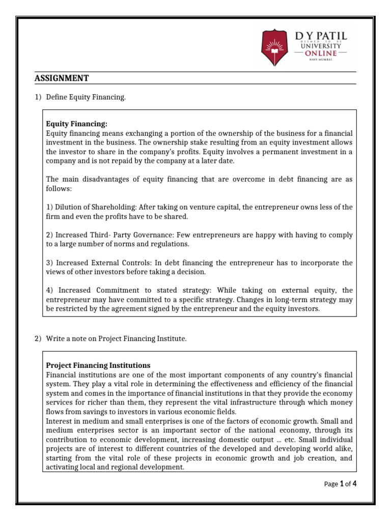 Unit 4 - Finance & Marketing - Assignment | PDF