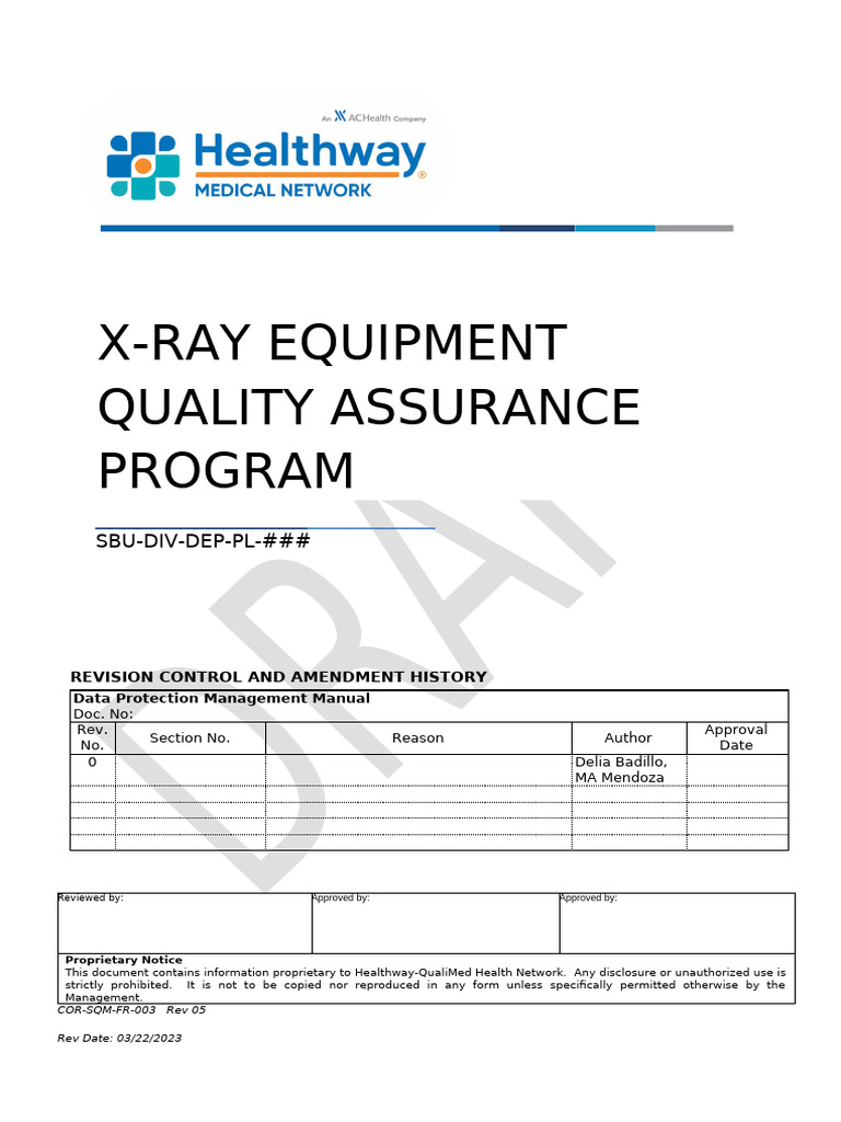 X-Ray QC QA Manual mak-EDITED | PDF