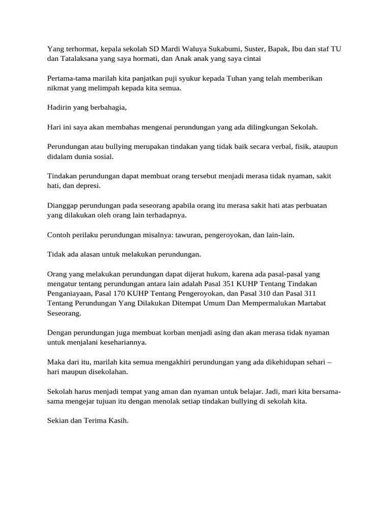 Pidato Hari Senin | PDF