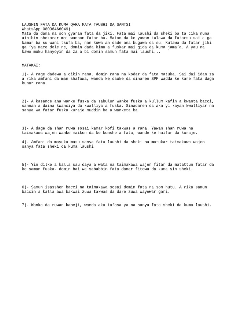 Laushin Fata | PDF