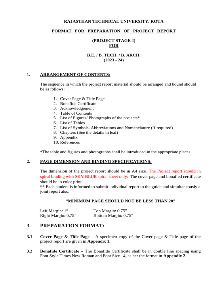 DUMMY FORMAT FOR PROJECT StageI_ 2023 | PDF