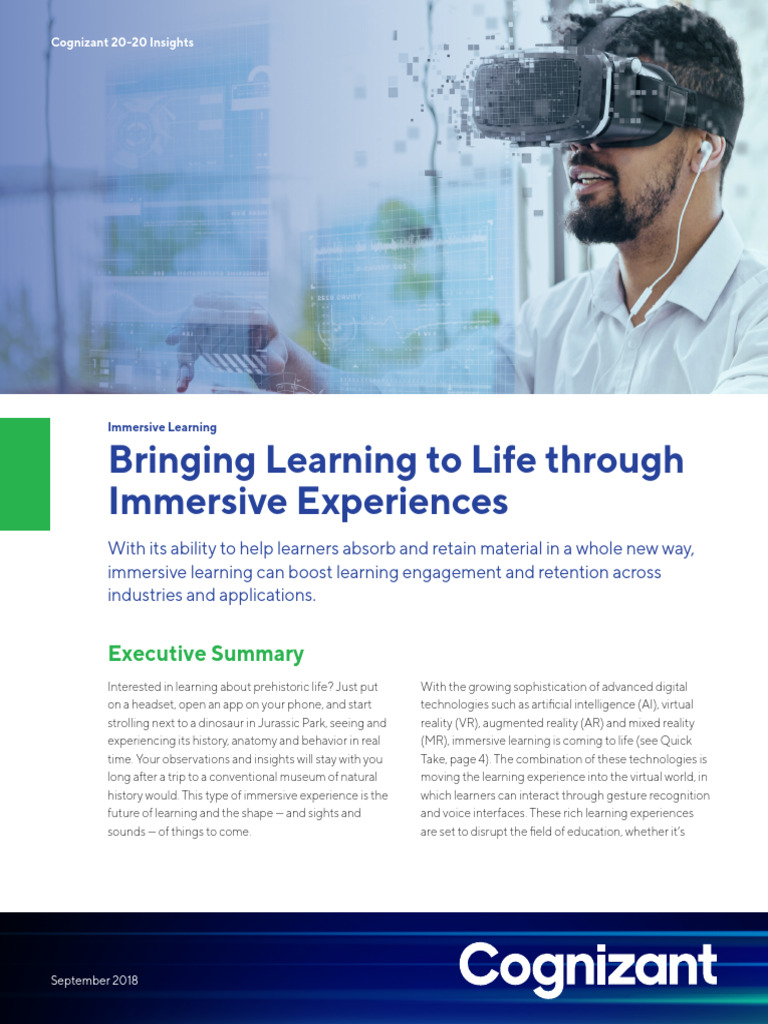Bringing Learning To Life Through Immersive Experiences Codex3774 | PDF