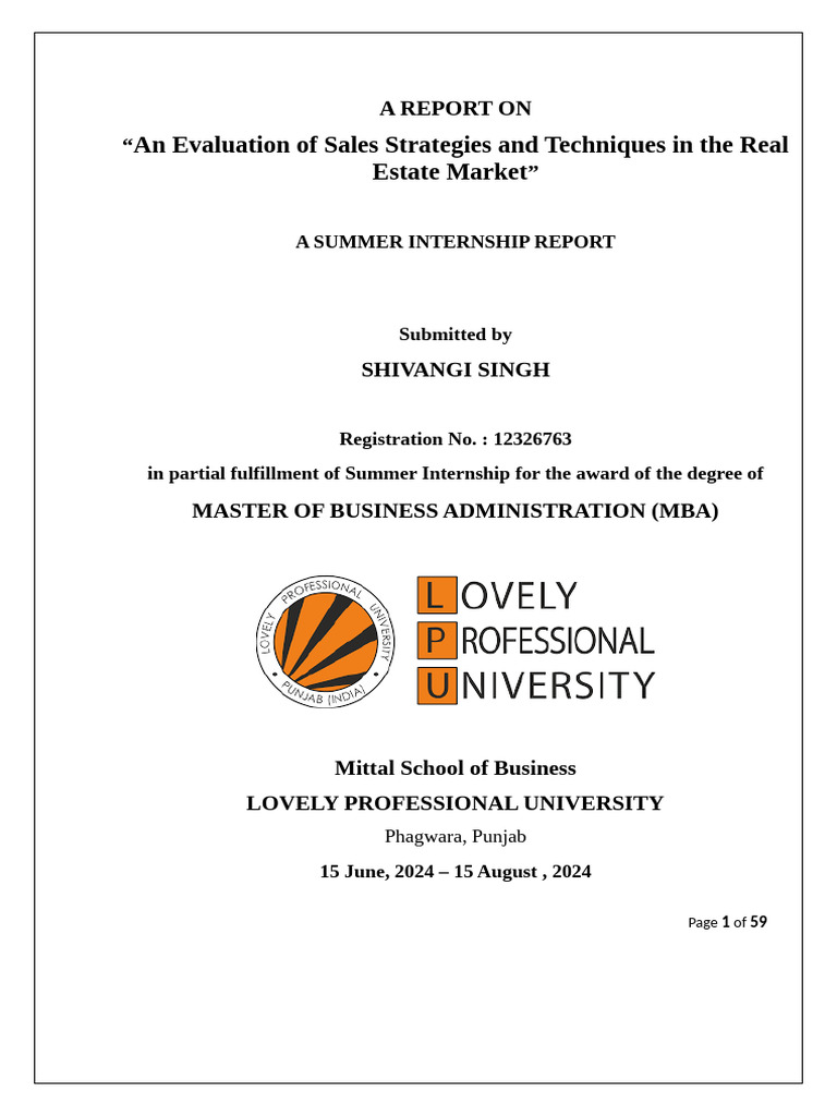 Internship Report | PDF