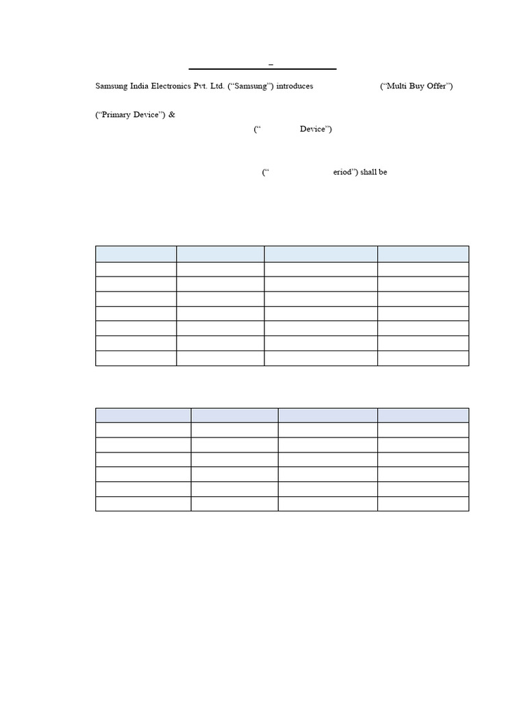 Samsung Multi Buy Offer Terms 2024 | PDF