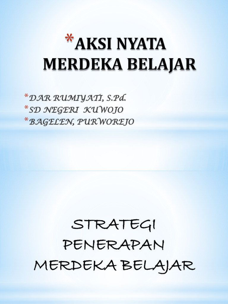 PP - Aksi Nyata. Dar Rumiyati, SDN Kuwojo | PDF