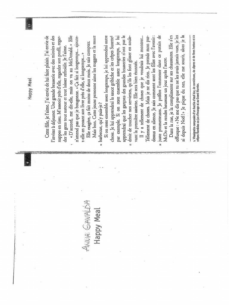 Happy Meal - Anna Gavalda | PDF