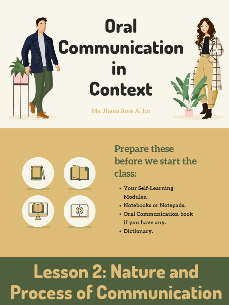 Oral Communication (Lesson 2) - Nature and Process of Communication | PDF