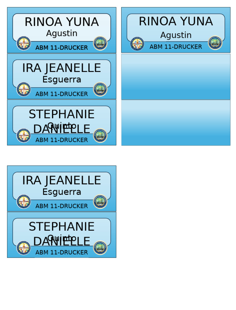 Nametag-Format | PDF