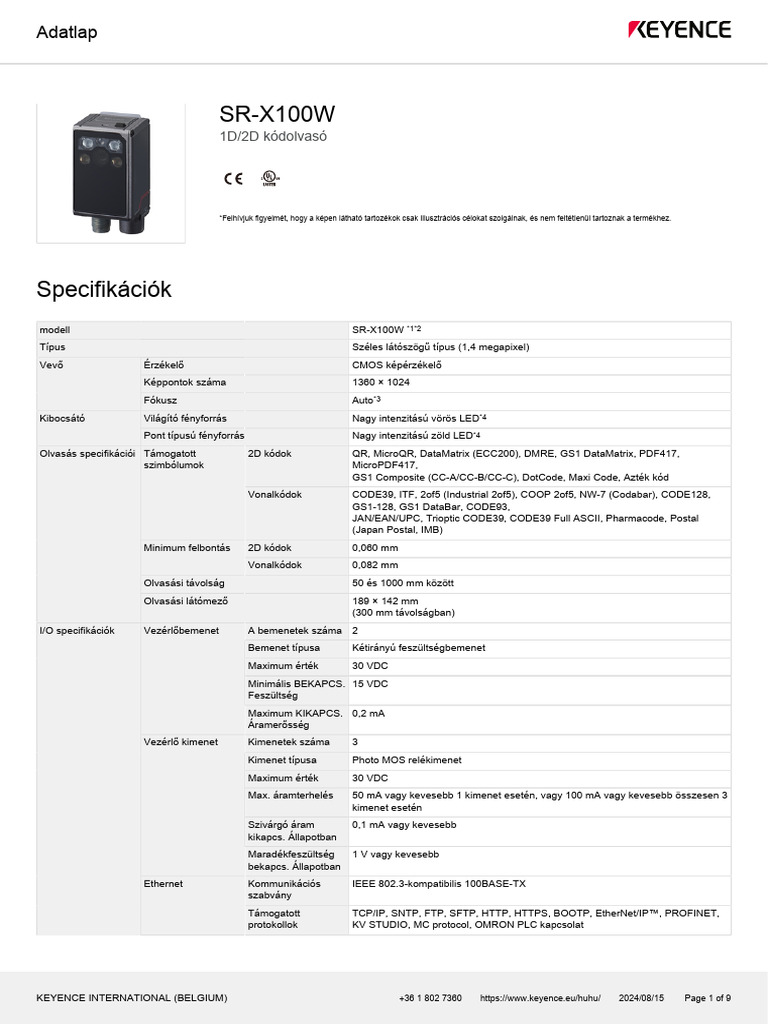 SR-X100W_Datasheet | PDF