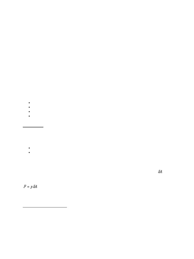 Hydrostatic Forces And Centre Of Pressure On Plane And Curved Surfaces
