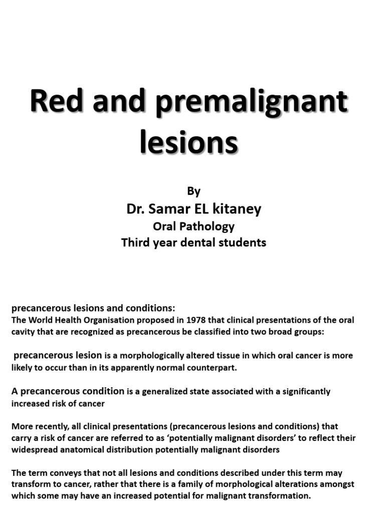 Premalignant Lesion | PDF
