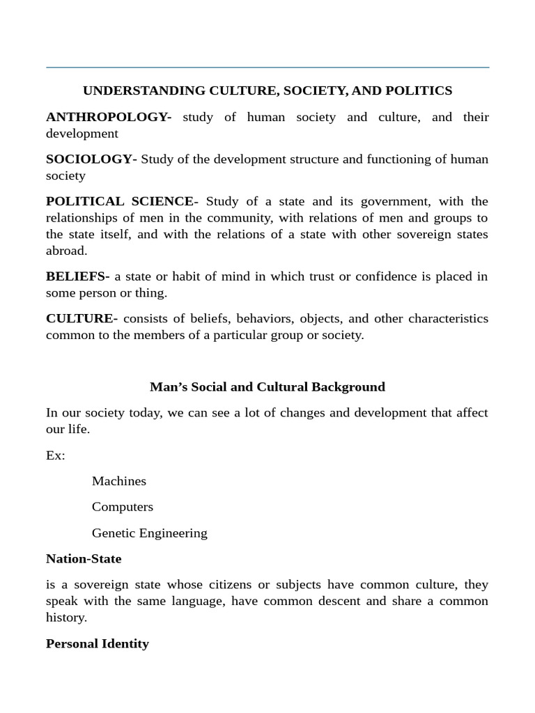 Understanding Culture | PDF