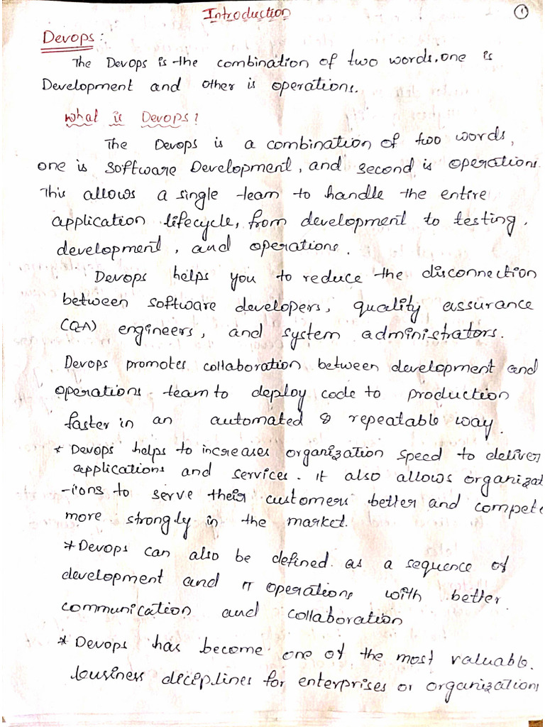Devops Unit -1 | PDF