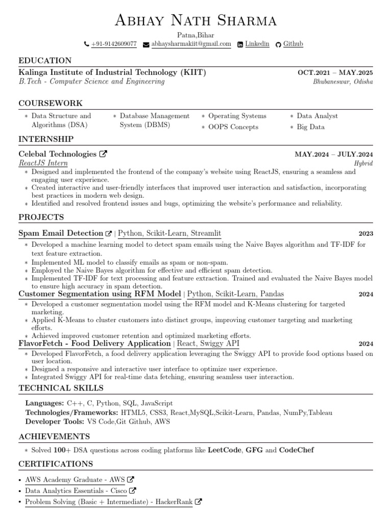 Abhay Resume | PDF