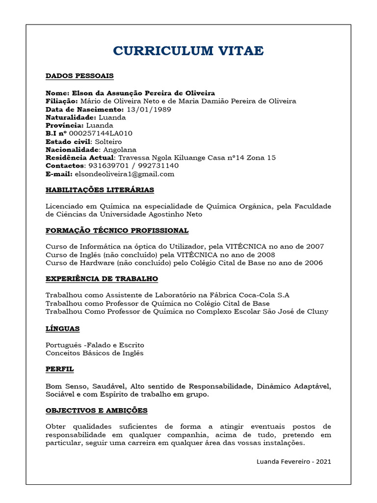 CV-Actualizado 2021 | PDF