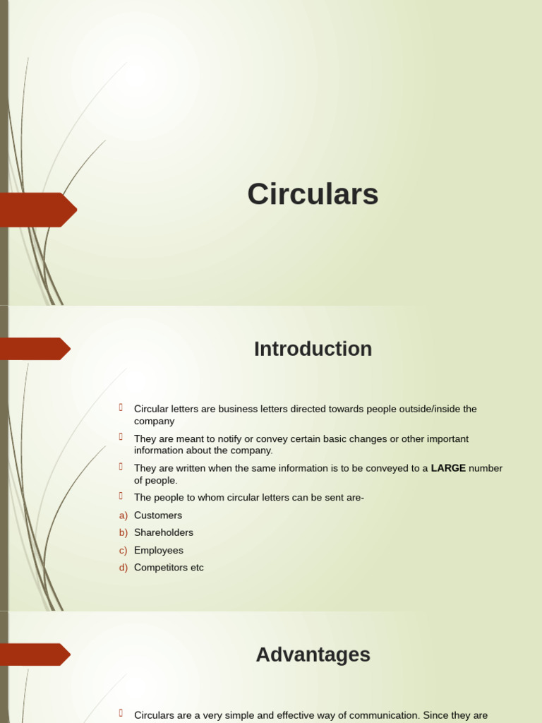 Circulars | PDF