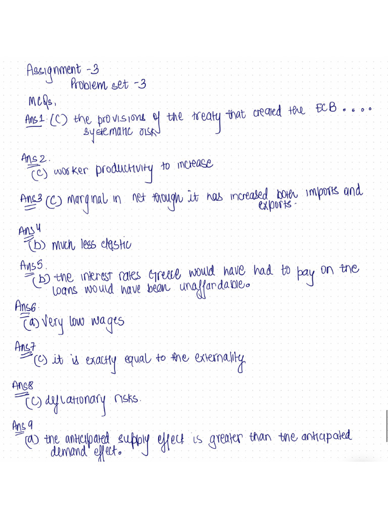 Econ Assignment 3 | PDF