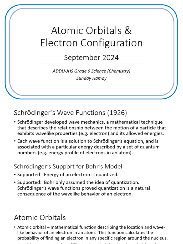 Notes - Electron Configuration | PDF