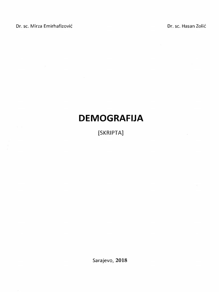 Demografija Skripta | PDF
