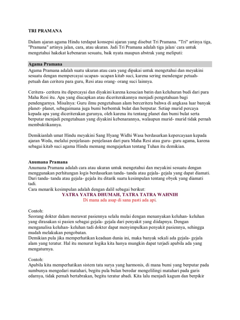 Tri Pramana | PDF