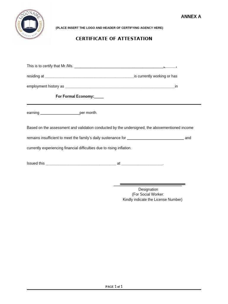 AKAP CERTIFICATE OF ATTESTATION 1 Jol | PDF