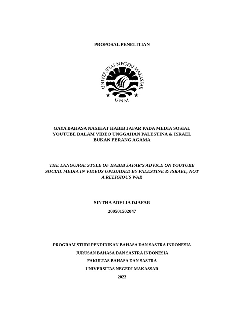 Proposal Penelitian | PDF