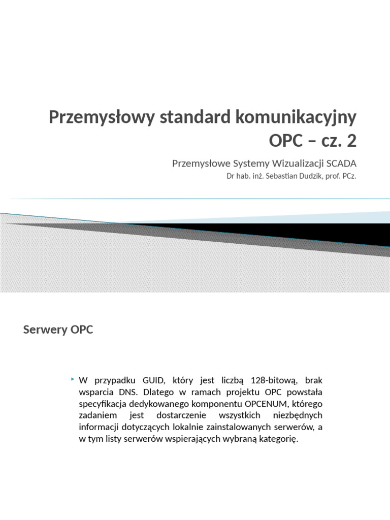 06 Przemysłowy Standard Komunikacyjny OPC 2 | PDF