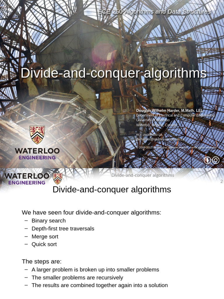 12 03 Divide-And-Conquer - Algorithms | PDF