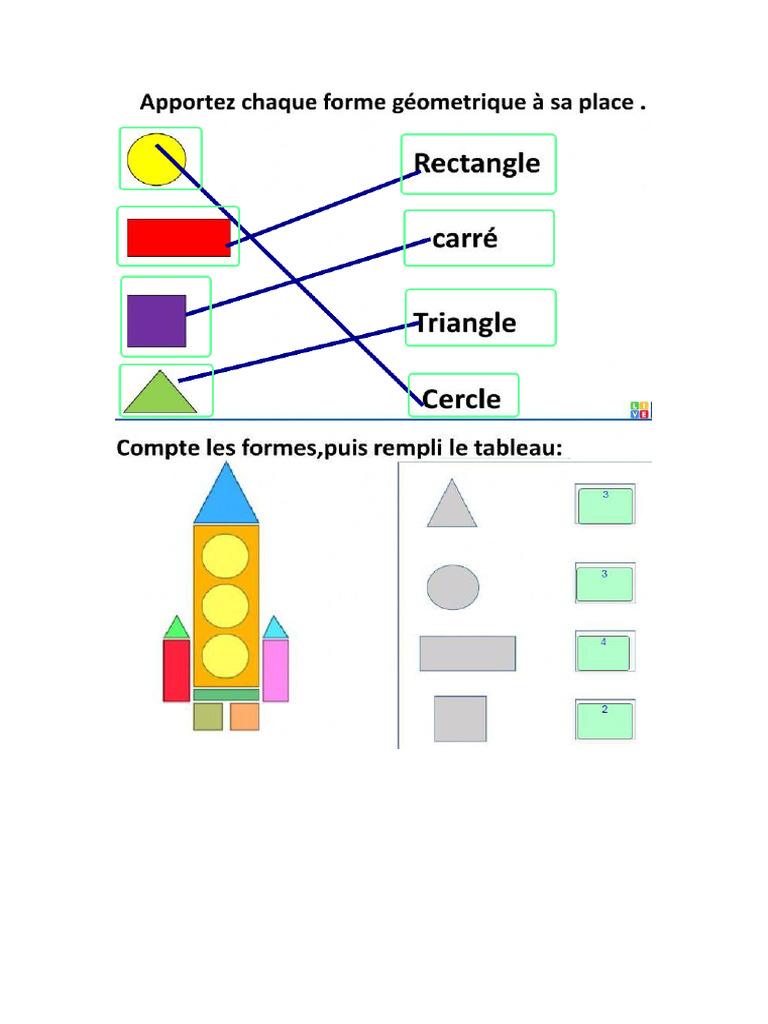 Les Formes - Les Nombres Et Les Animaux - Corrections | PDF