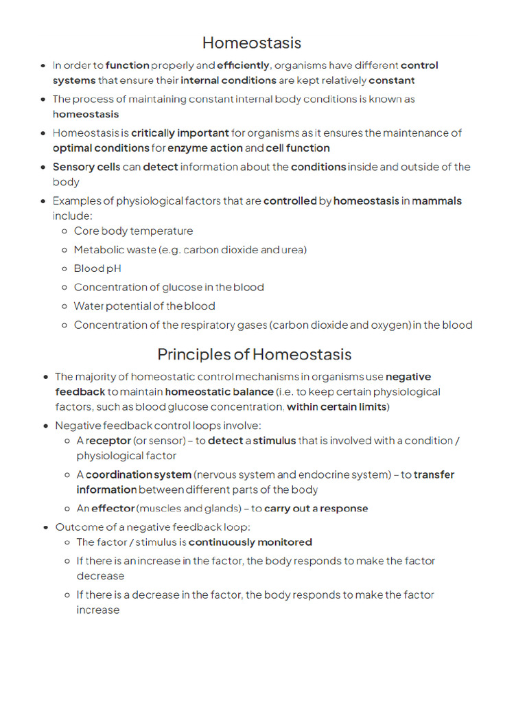Homeostasis | PDF