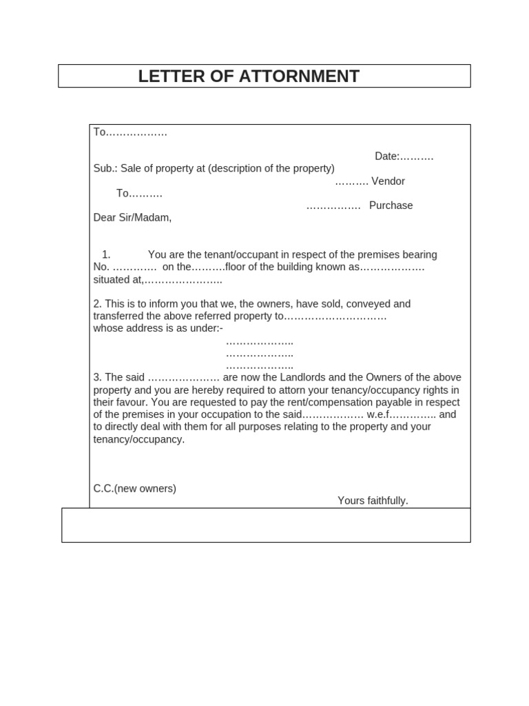 1) (B) Letter of Attornment | PDF